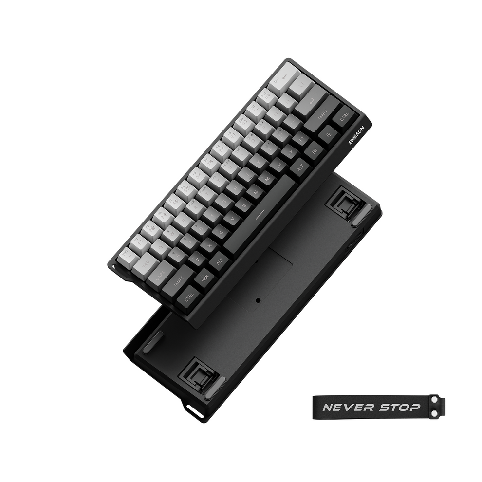 EWEADN F61 Wireless Membrane Keyboard | 60%, Quiet, Replaceable Ribbon