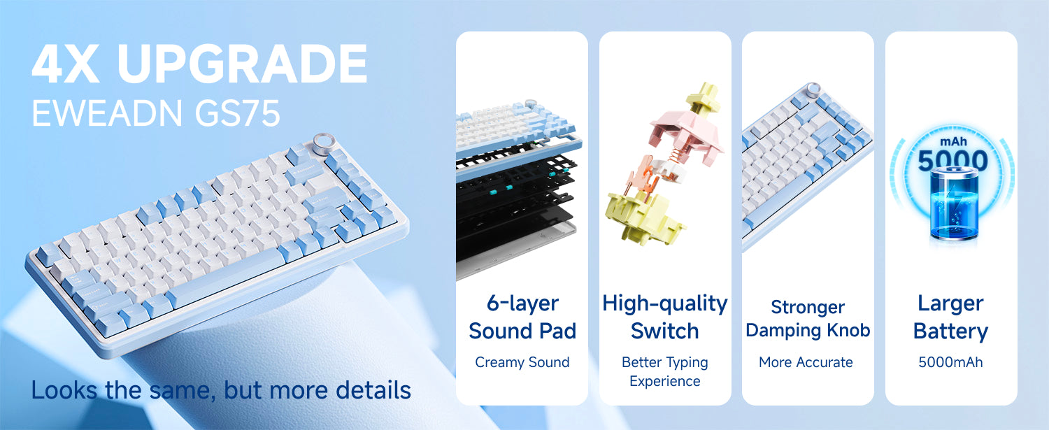 EWEADN GS75 Gaming Mechanical Keyboard