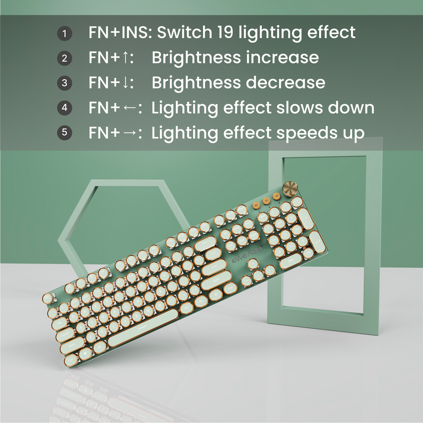 EWEADN V20 Typewriter Keyboard