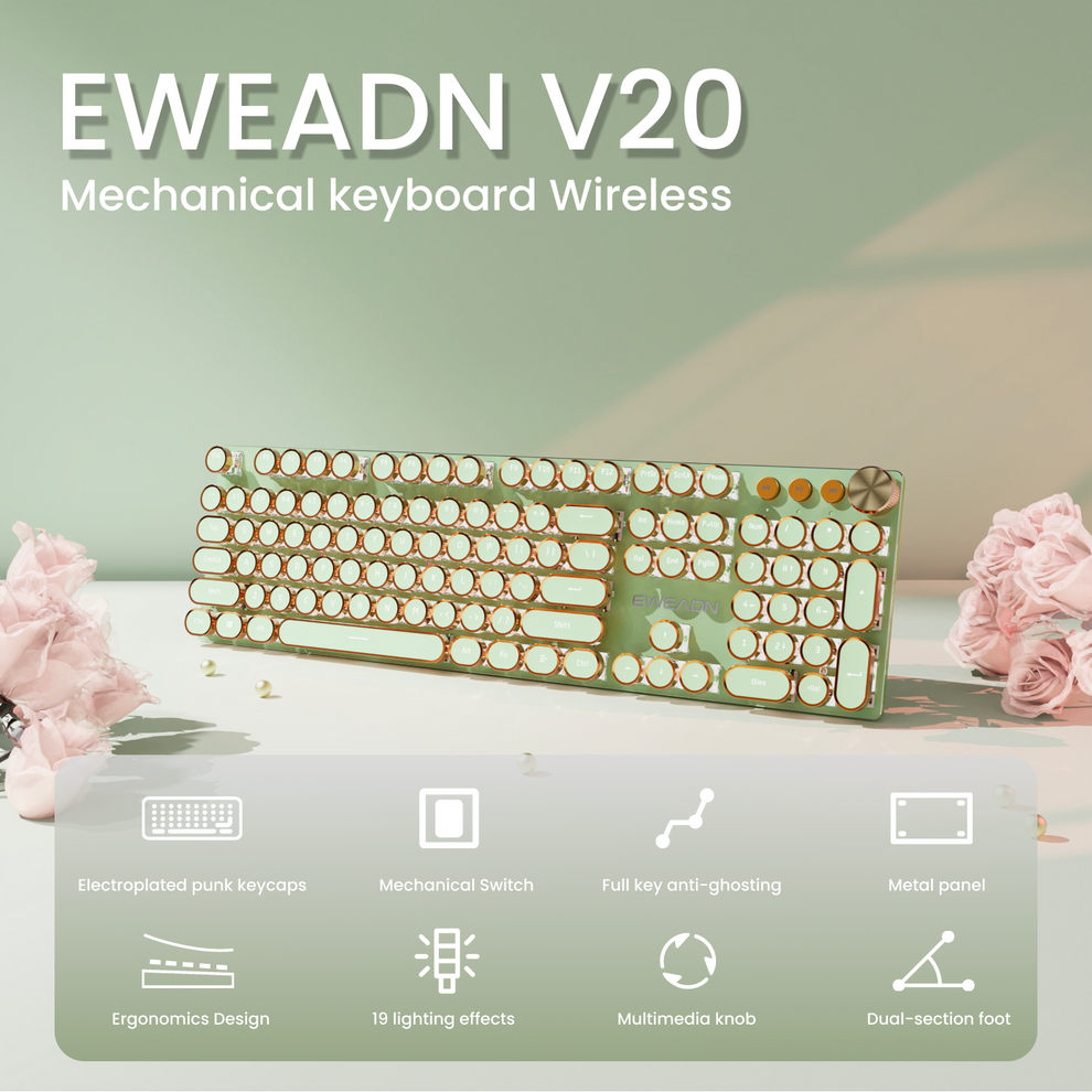 EWEADN V20 Typewriter Keyboard