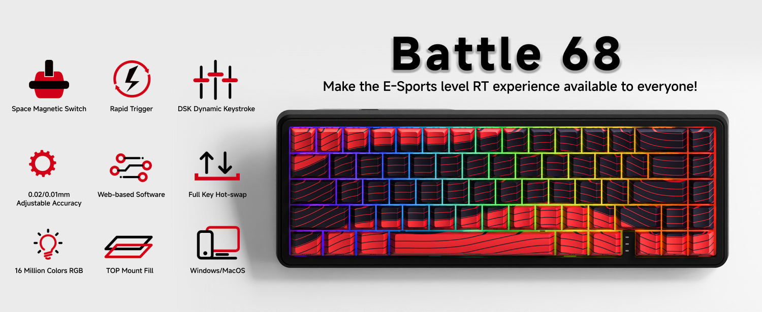 EWEADN Battle68 HE Magnetic Switch Keyboard